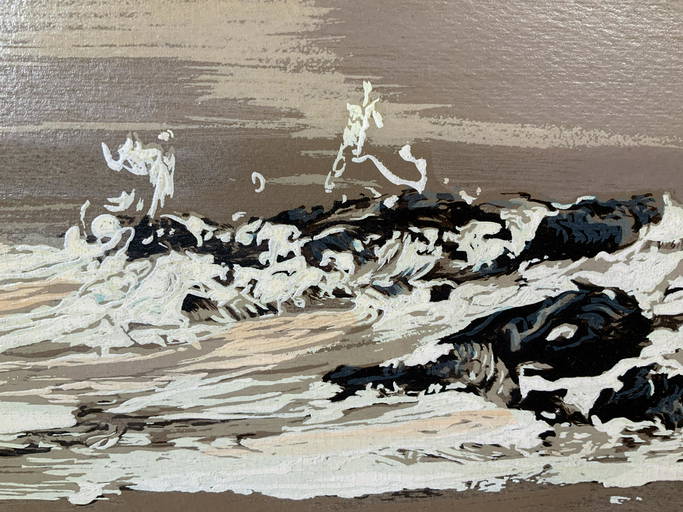 L Hopkins Signed Seascape