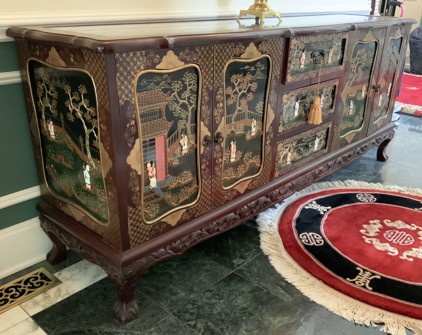 Intricately Carved Painted Detailed Asian Commode - Sep 30, 2020 | The ...
