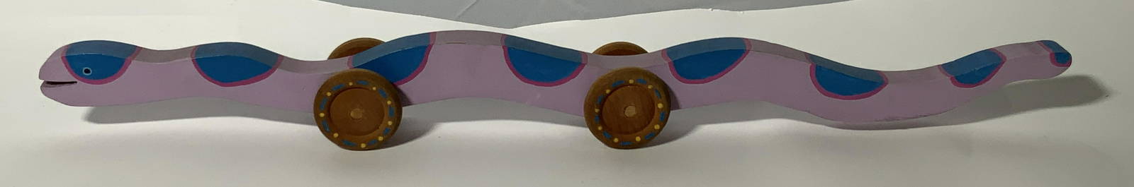 Vintage Dona Dalton Carved Painted Wood Snake