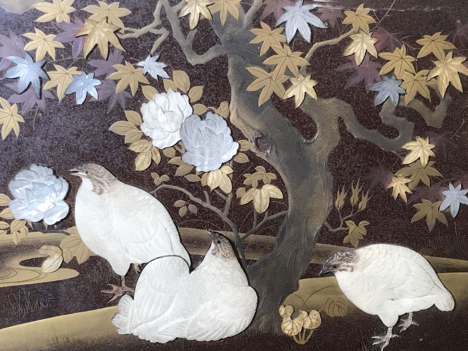 Antique Mother of Pearl Inlay Birds on Wood Panel - Oct 28, 2020 | The ...