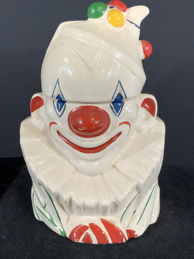 Mccoy Vintage Clown Bust Lidded Cookie Jar Mccoy Vintage Clown Bust Lidded Cookie Jar