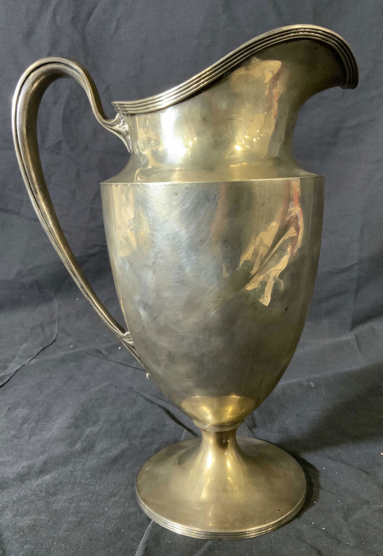 Antique Sterling Silver Footed Water Pitcher
