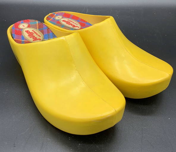 Vintage Jollys West German Yellow Clogs