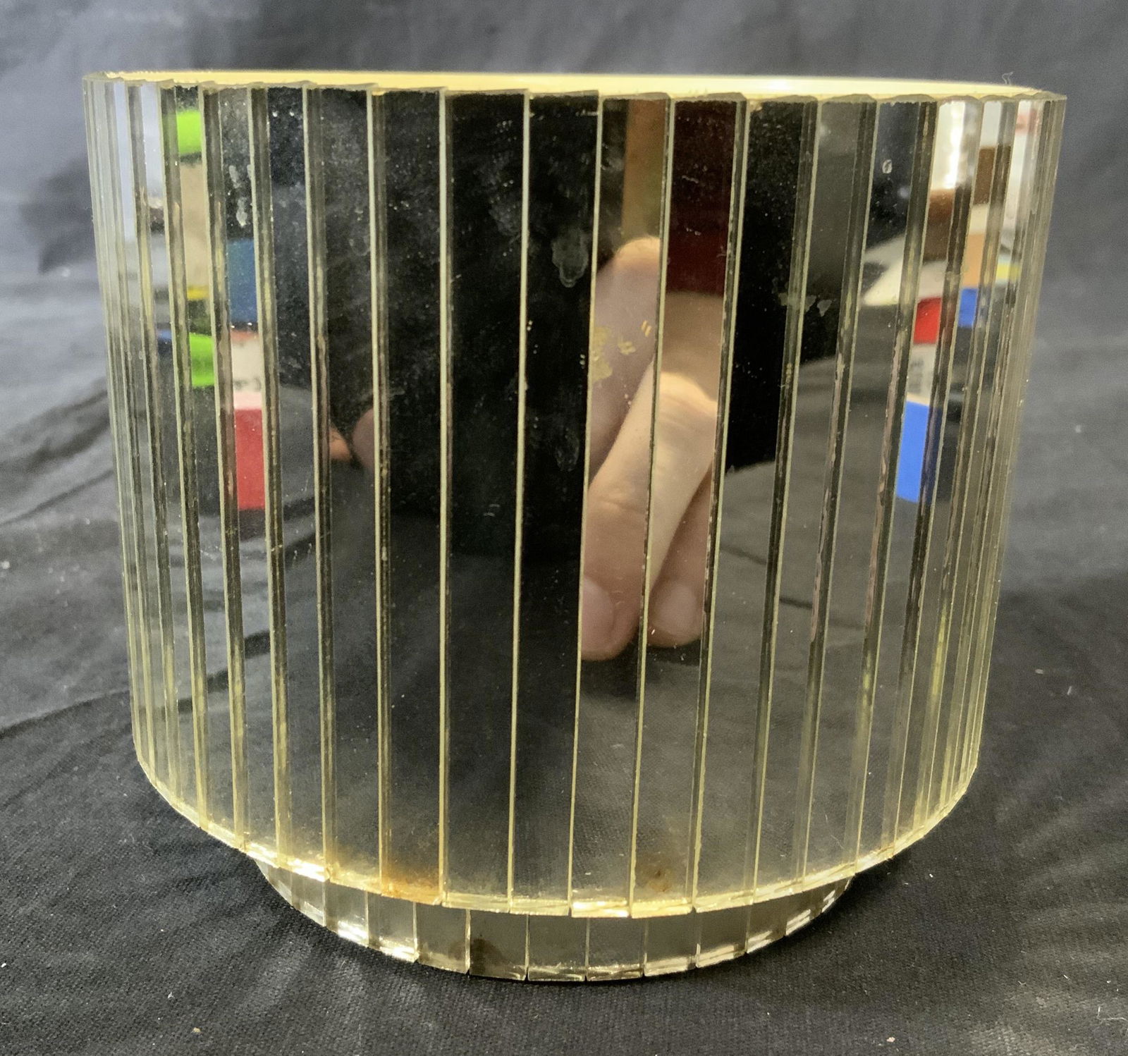 Vintage REGOLINE Mirrored Cache Pot Vessel | Barnebys