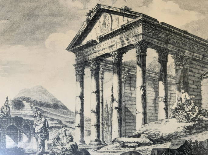 Robert Sayer Lithograph Of Temple Of Pola
