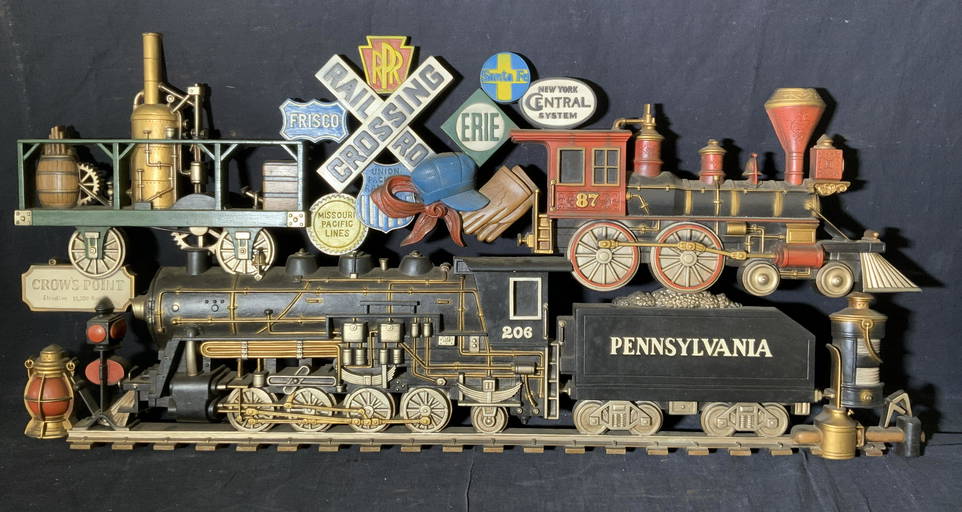 Vintage Burwood Pennsylvania Railroad Wall Hanging