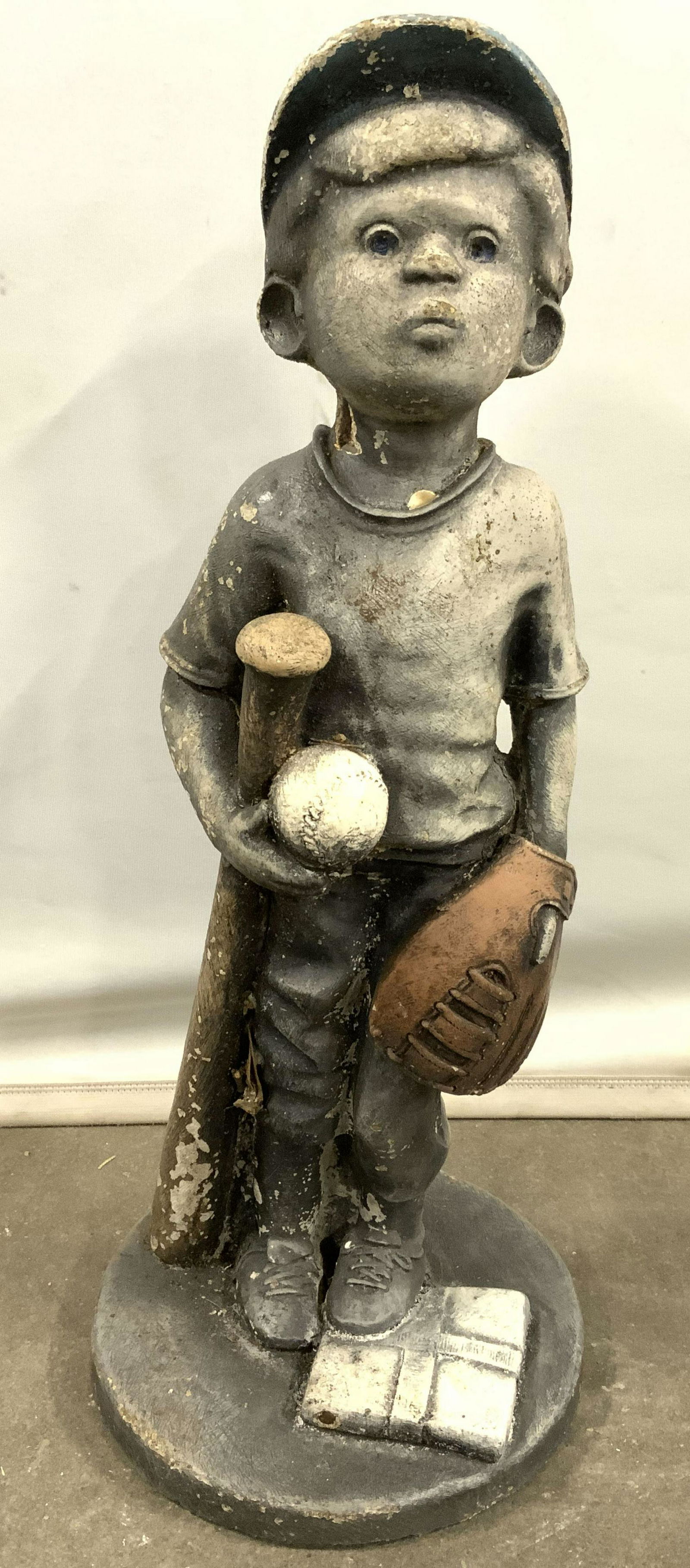 Cement Baseball Boy Garden Statuary Lawn Ornament - May 19, 2021 | The ...