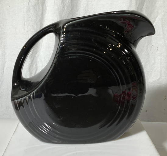 Black Fiesta Ceramic Pitcher
