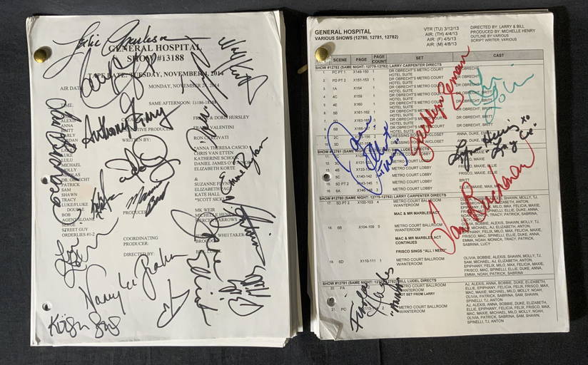 Lot 2 Signed General Hospital Scripts