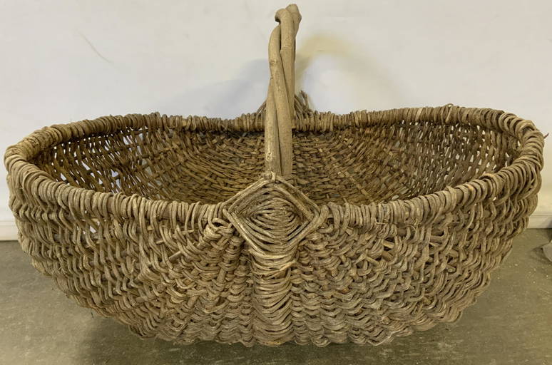 Vintage Woven Wooden Basket