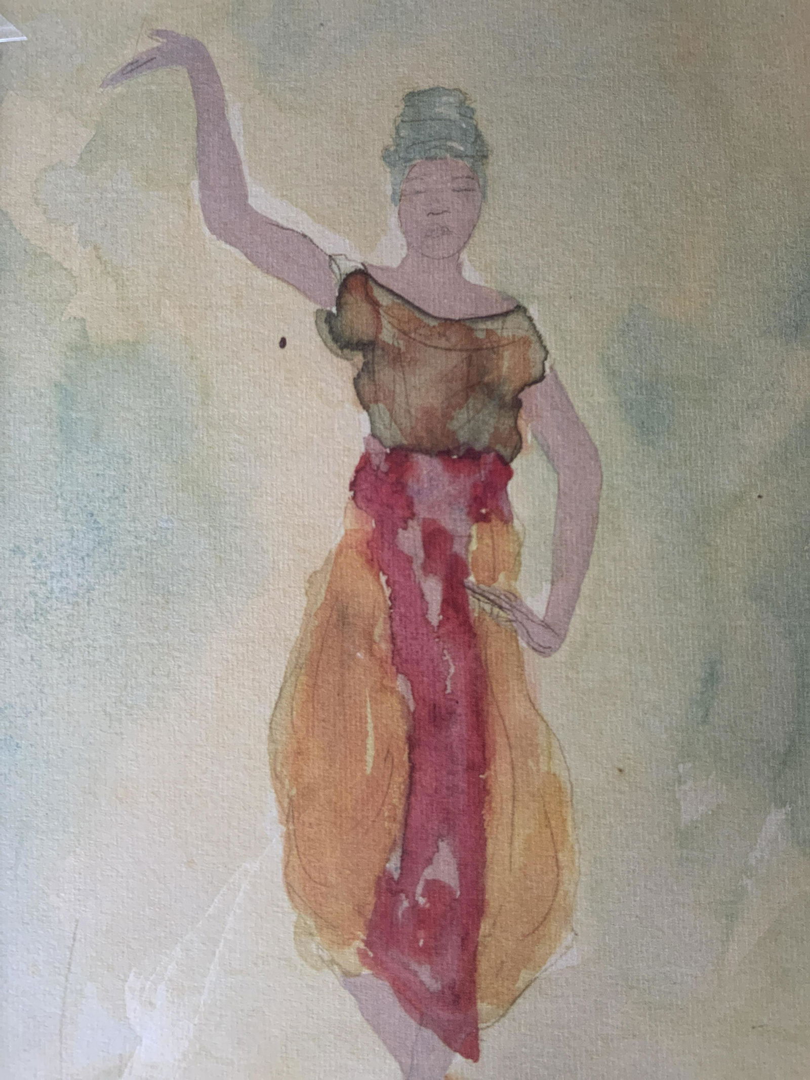 Auguste Rodin Cambodian Dancer Offset Lithograph