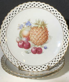 6 Schumann Germany Porcelain Pieced Fruit Plates