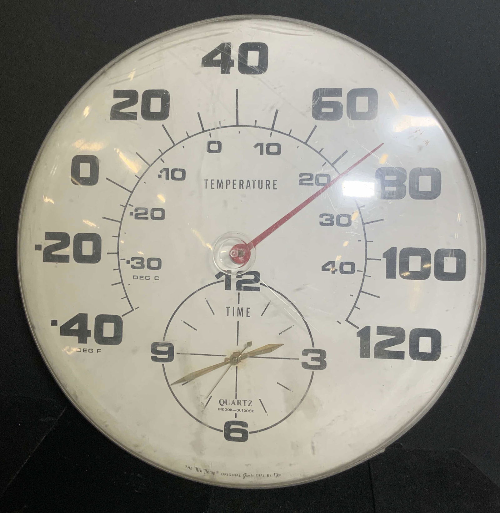 The Tru Temp Oversized Wall Temperature Clock