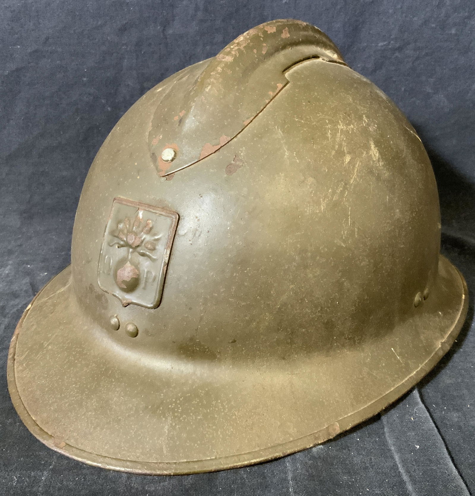 Original Ww 1 French Military Adrian Helmet