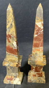 Pair Natural Stone Obelisks