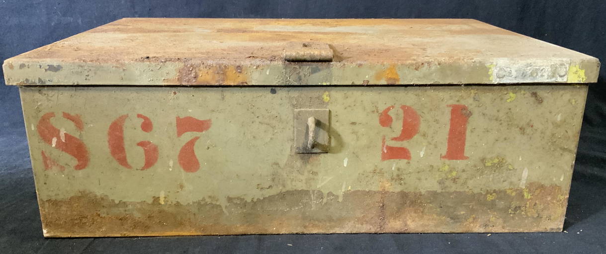 Vintage Metal Military Carrying Case