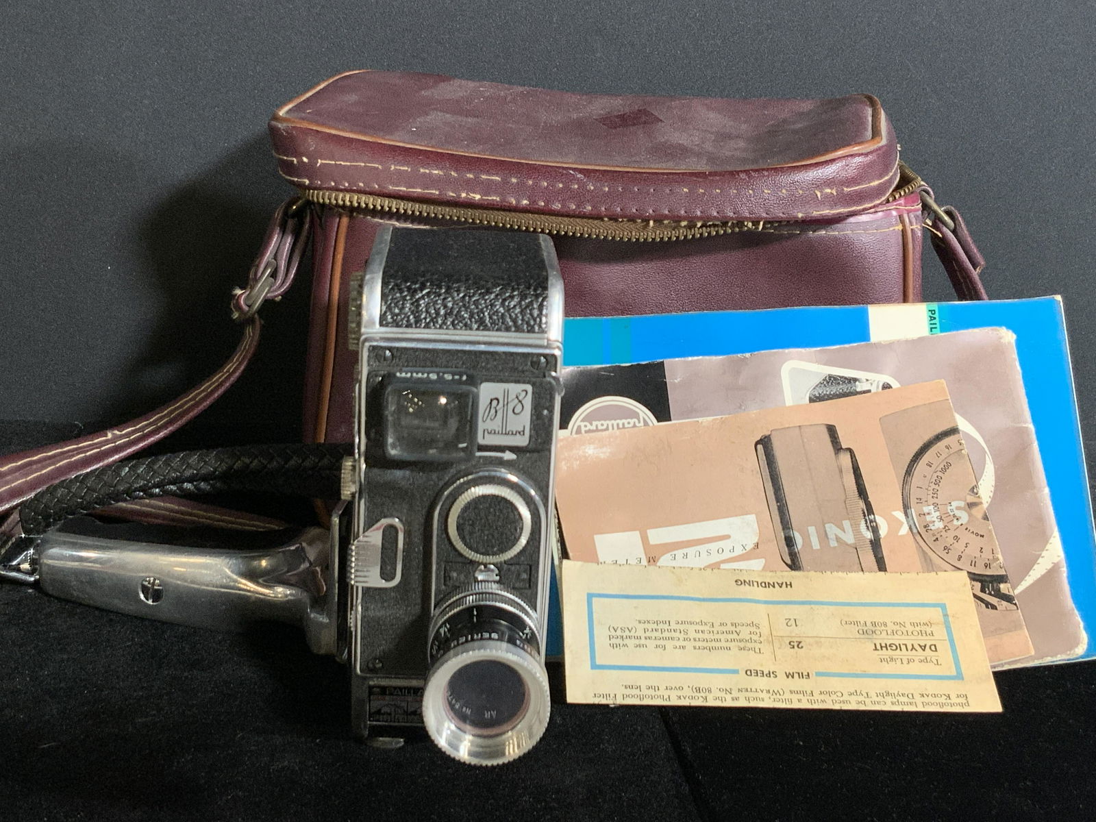 Vintage Palliard Camera W/ Case & Accessories