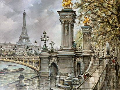 Marius Girard: Le Pont Alexandre Iii At Le Tour Eiffel