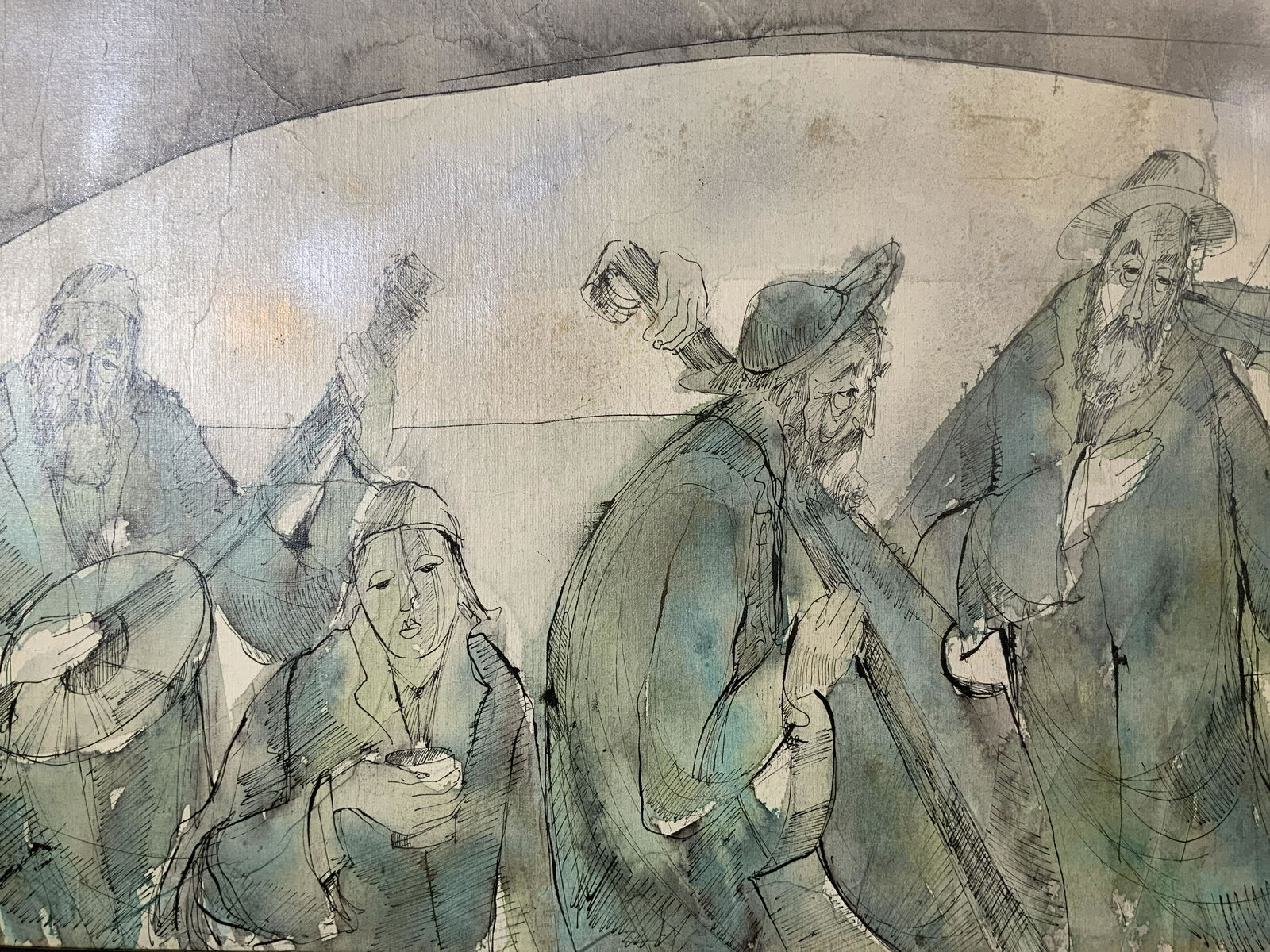 Lot 2 Moshe Shomron Ink Drawings