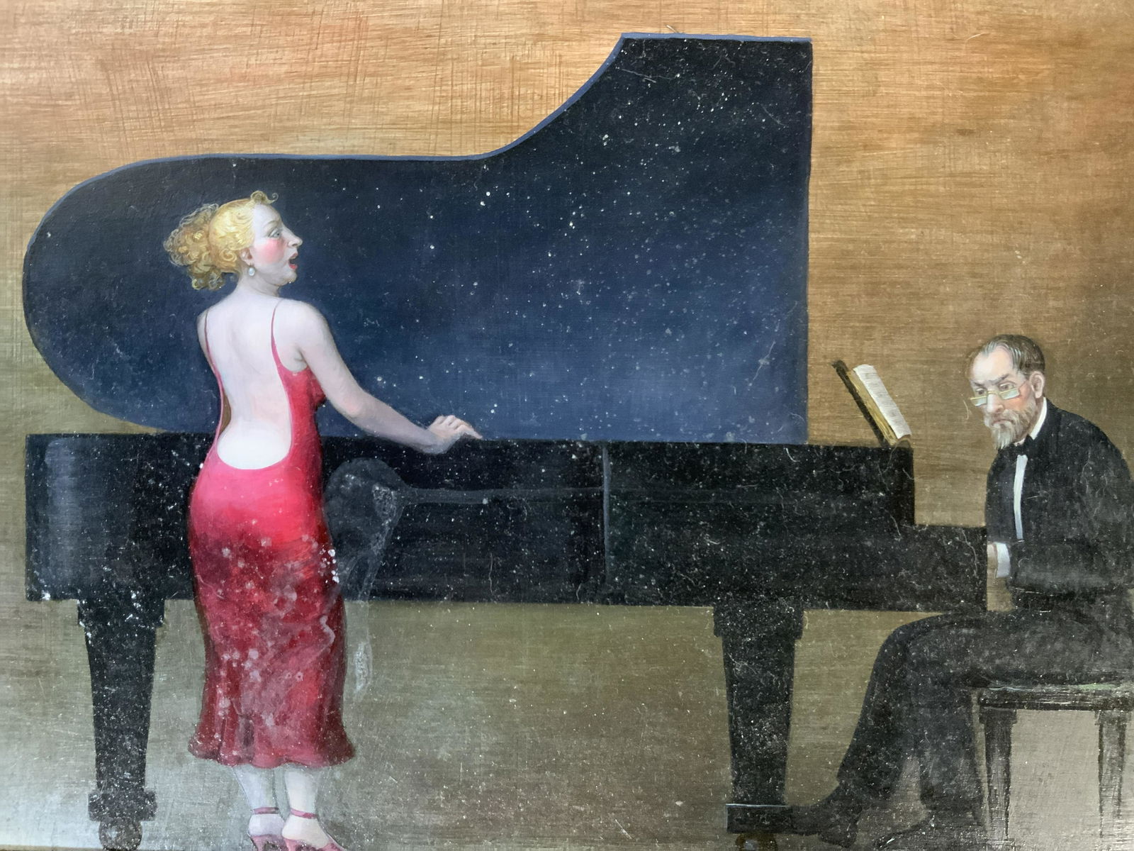 JENNIFER LI Signed Oil Painting, Pianist & Singer | Barnebys