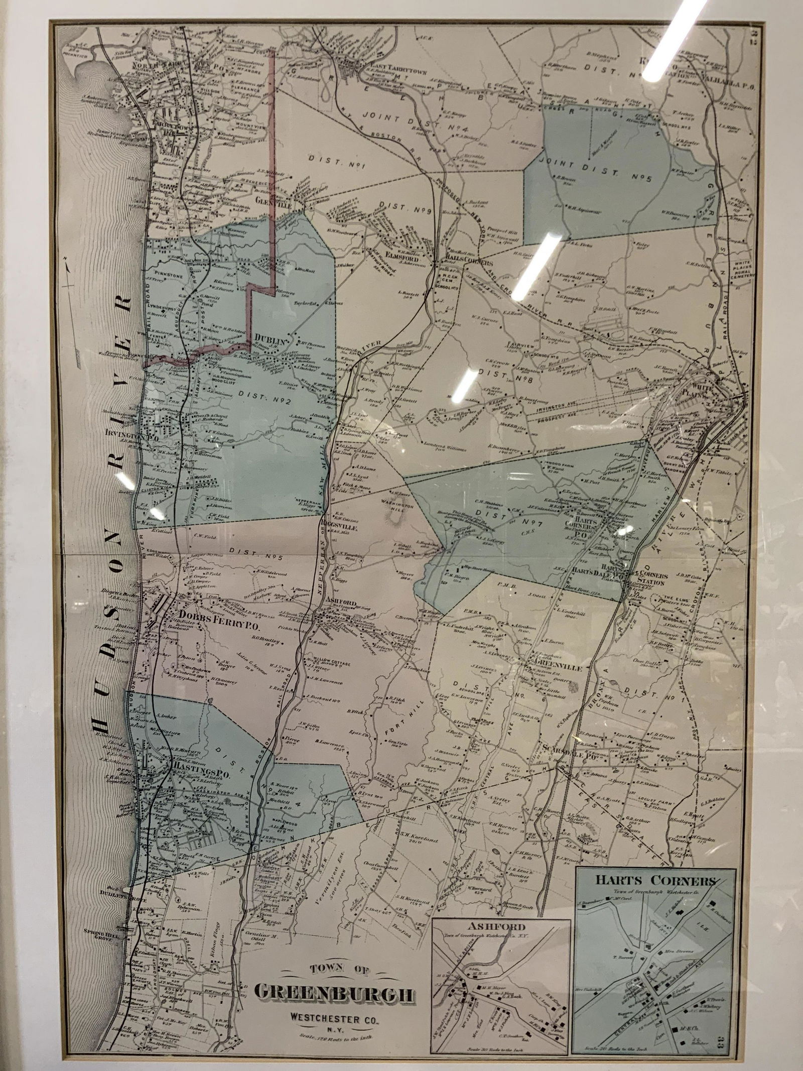 Town Of Greenburgh Map Engraving,