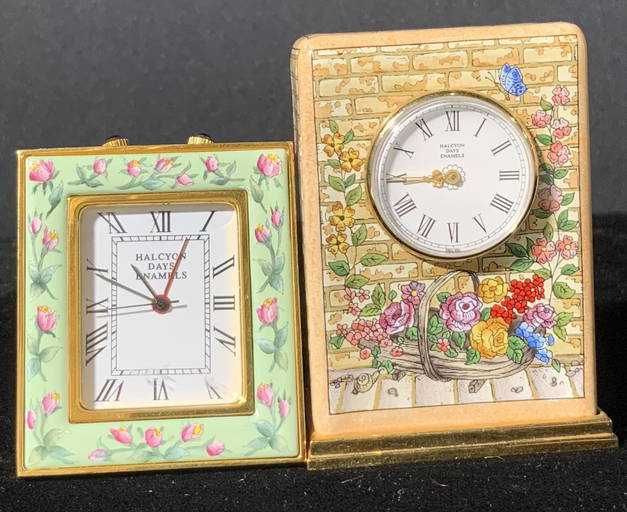 Halcyon Days Enamels Desktop Clocks