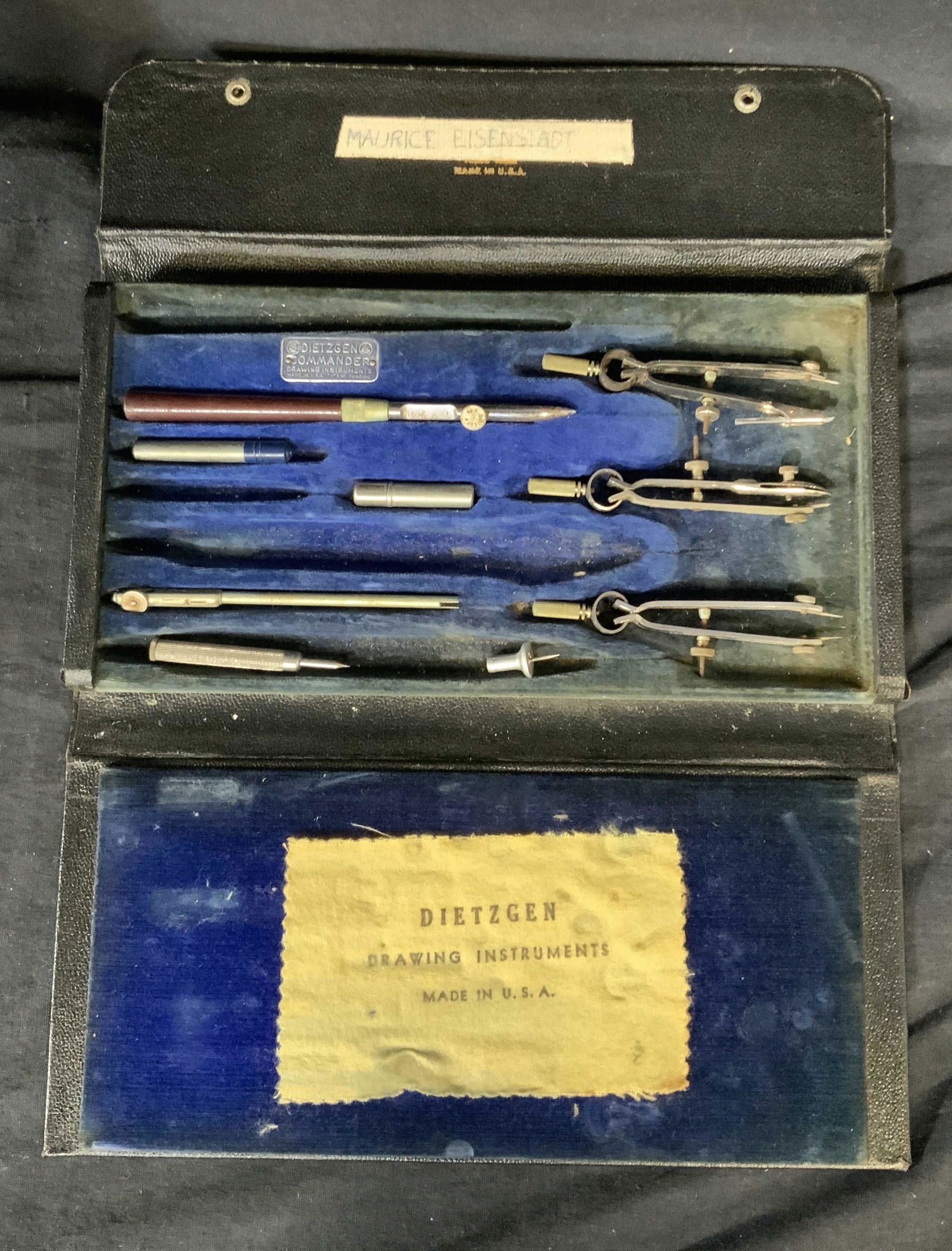 Vintage Dietzgen Drawing Instruments In Case