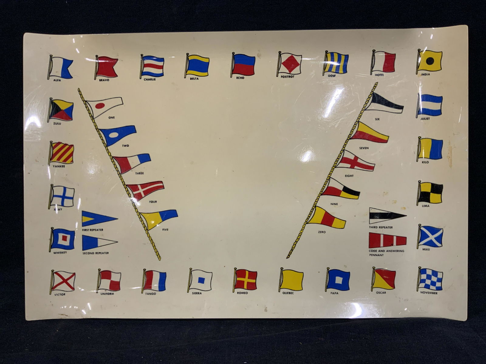 NATO Phonetic Alphabet & Flags Serving Tray | Barnebys