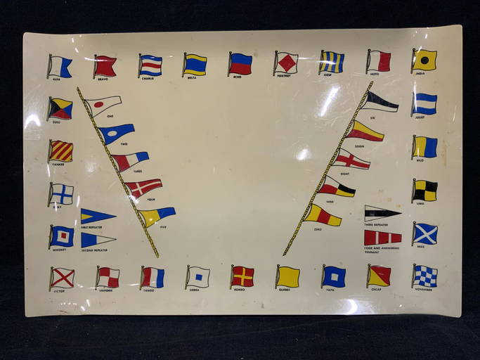 Nato Phonetic Alphabet & Flags Serving Tray