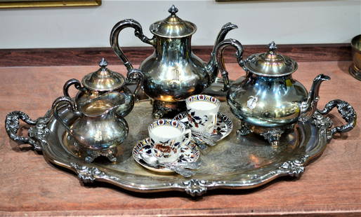 Reed & Barton #3690 Silver Plate Coffee Serving Set Xw