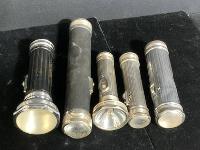 Vintage Usa Winchester Flashlight Lot Of 5