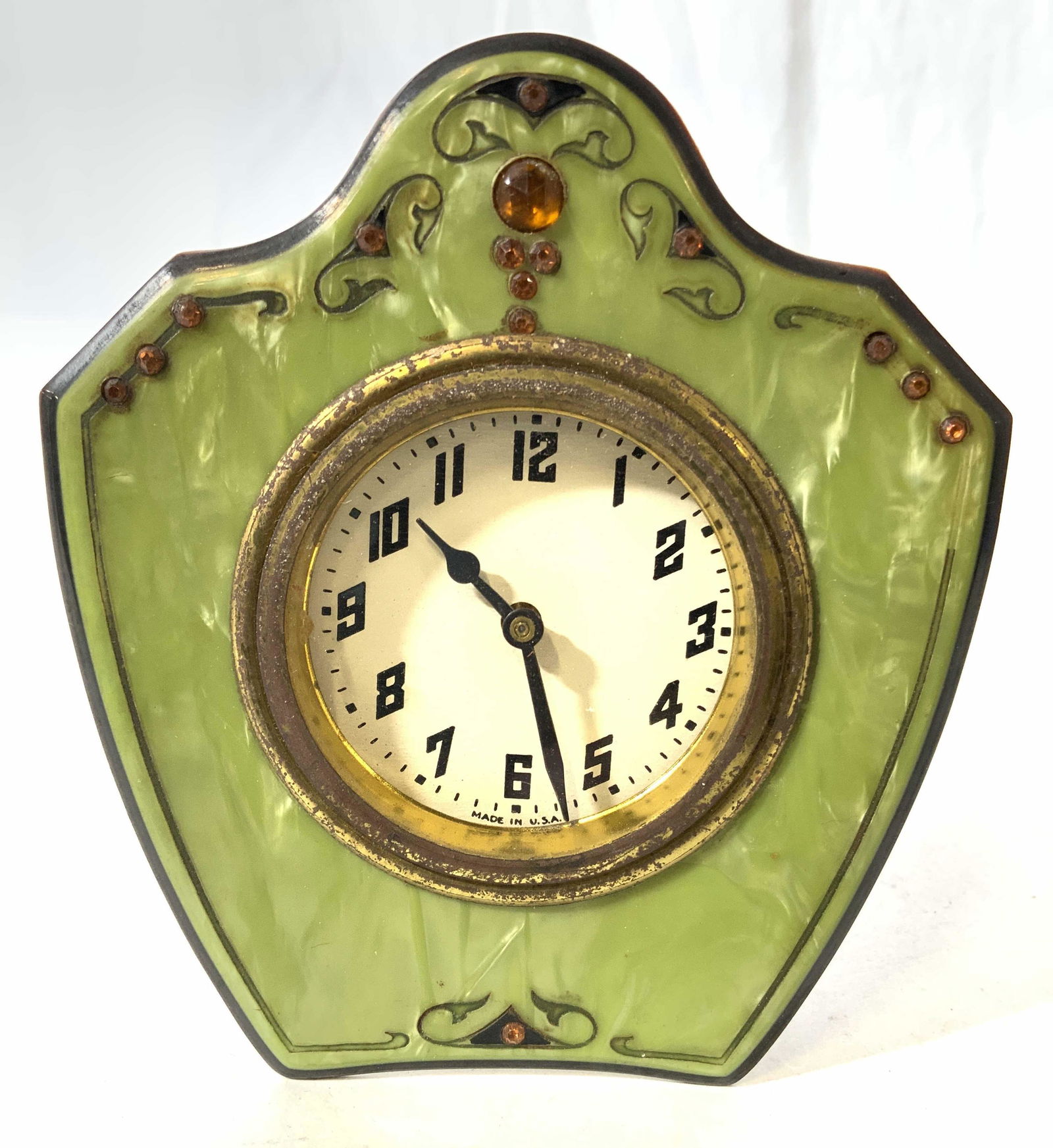 Vintage CATALIN Bakelite Desk Clock | Barnebys