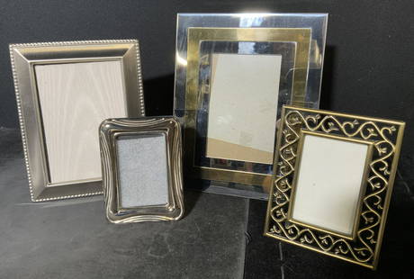 5 Assorted Miniature Photograph Frames, Some With Silver Surrounds. The ...