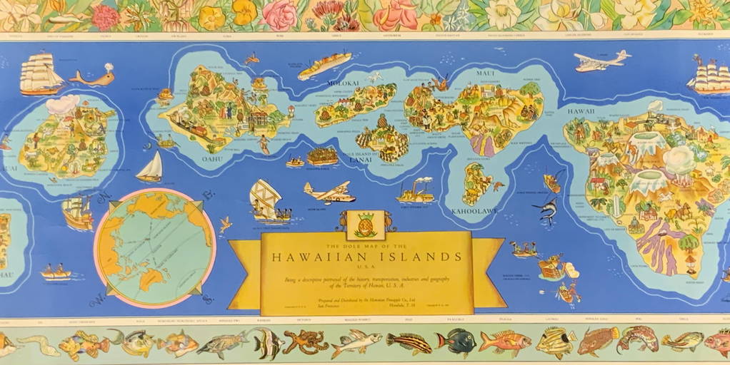 The Dole Map Of The Hawaiian Islands