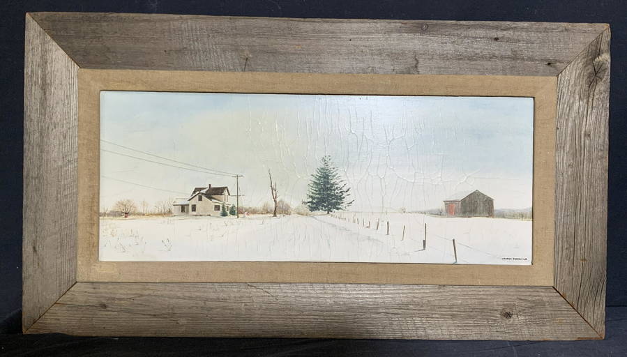 WARREN RUSSEL Signed Snowman Oil on Board (#0824) on Jan 05, 2022 | The ...