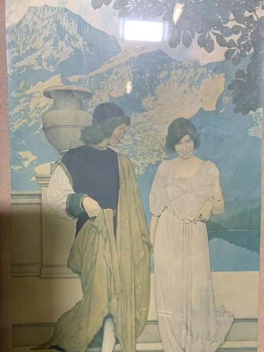 Renaissance Style Lithograph Of Couple