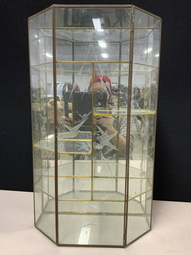 Mirrored Wall Mount Glass Display Case