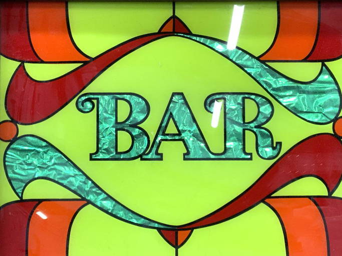 Imitation Stained Glass Bar Sign