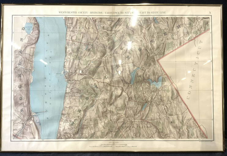 Vtg. Map Of Tappan Sea Westchester Co. Ct Line