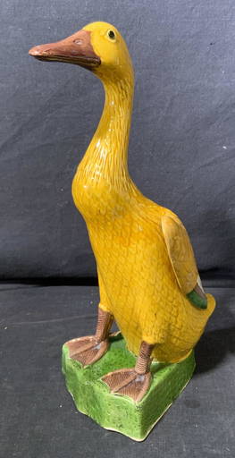 Hand Painted Ceramic Yellow Duck Figural (#0031) on Apr 20, 2022 | The ...