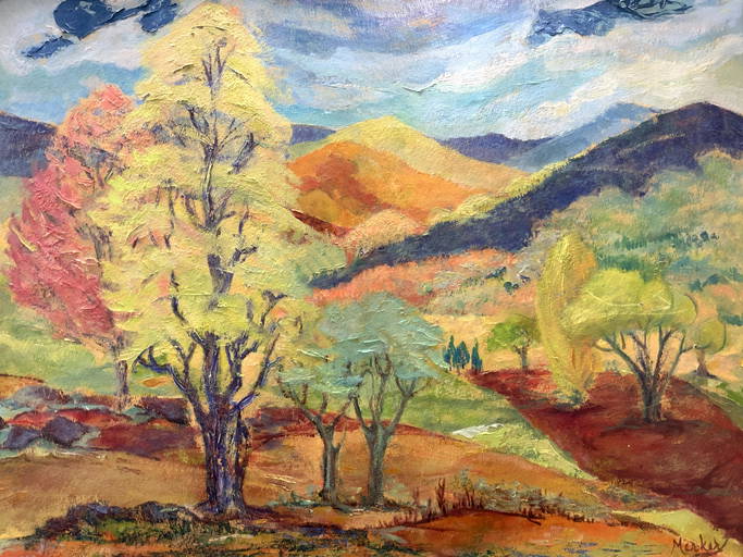 ALEXANDRA MERKER Signed Autumn in Catskill Mtns XL (#0001) on Apr 27 ...