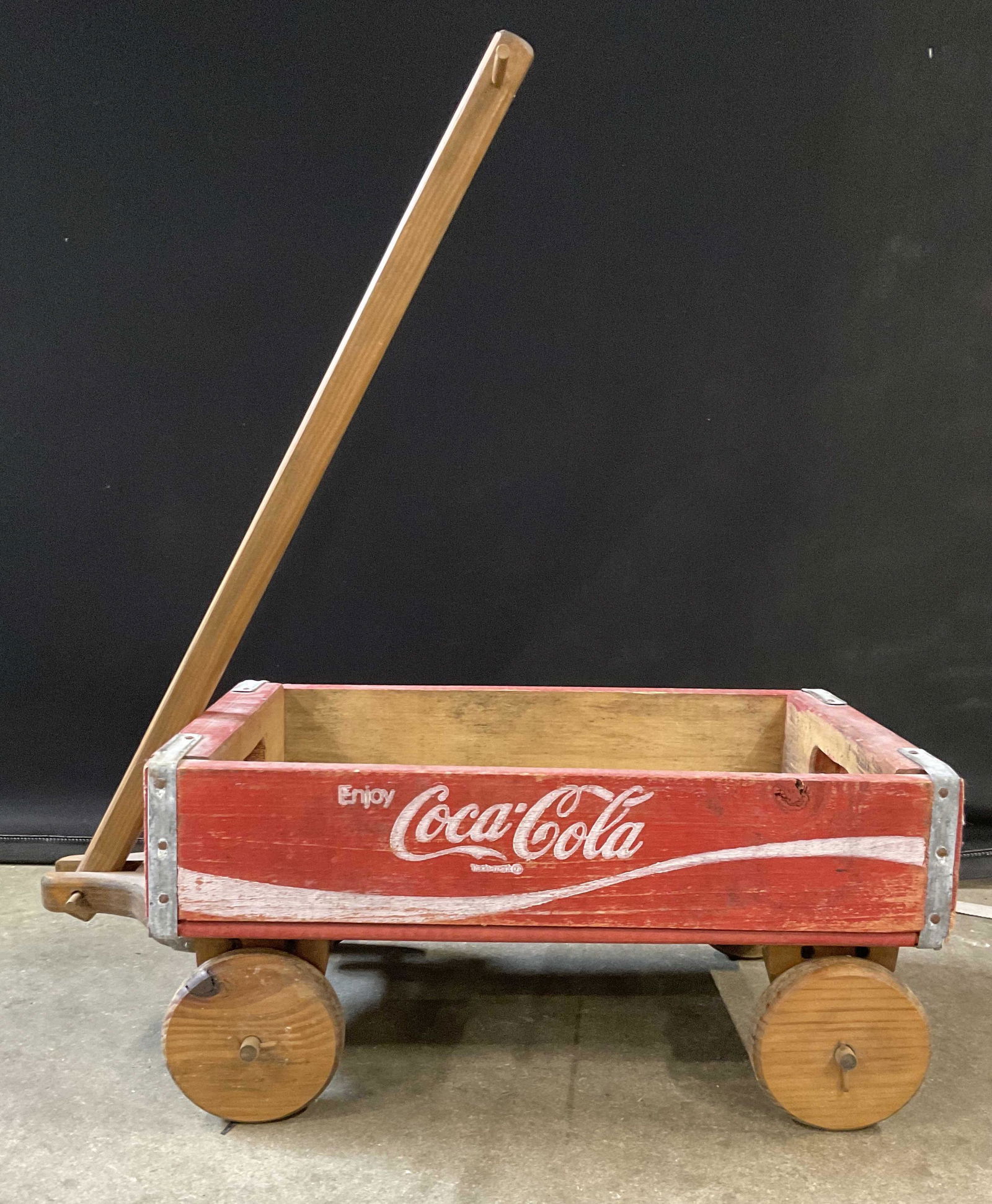 Vintage coca cola wooden wagon store