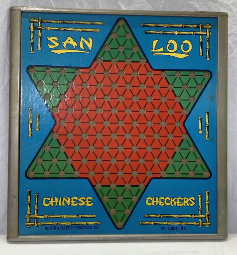 Vintage Chinese Checkers And Checker Board