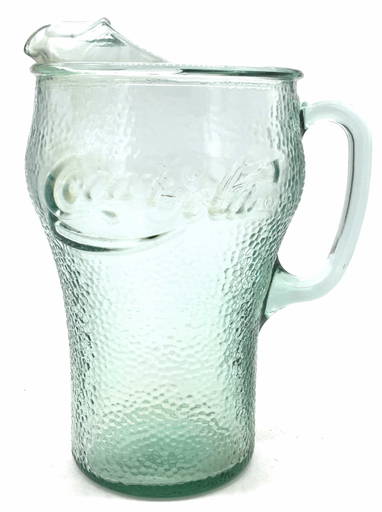 Vintage Green Glass Coca Cola Pitcher