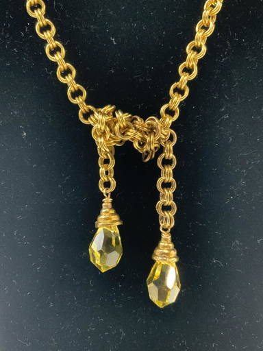 Chain Link Wrap Necklace W Green Pendant - Aug 24, 2022 | The Benefit ...