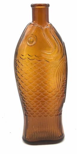Embossed Fish Form Glass Bottle (#0764) on Sep 14, 2022 | The Benefit ...
