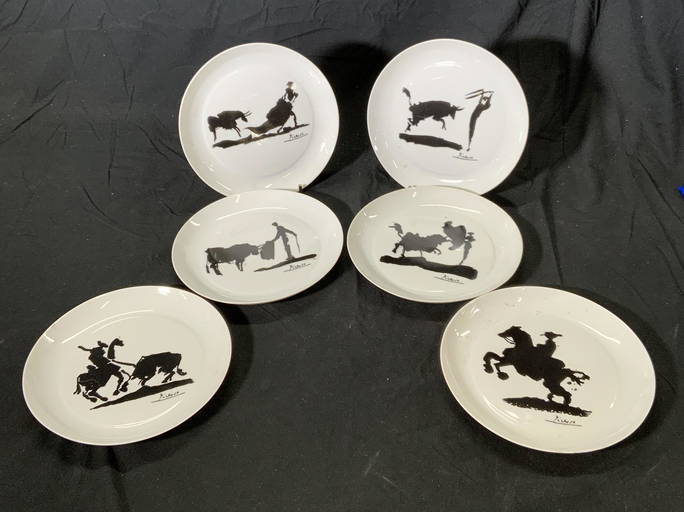 Set 6 Block Bidasoa Signed Picasso Plates