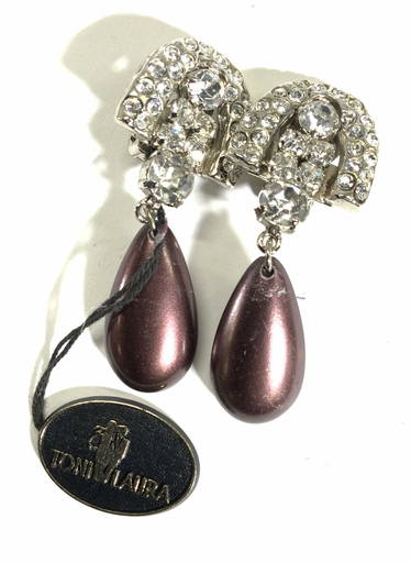 TONI LAURA Art Deco Long Cocktail Earrings - Dec 07, 2022 | The Benefit ...