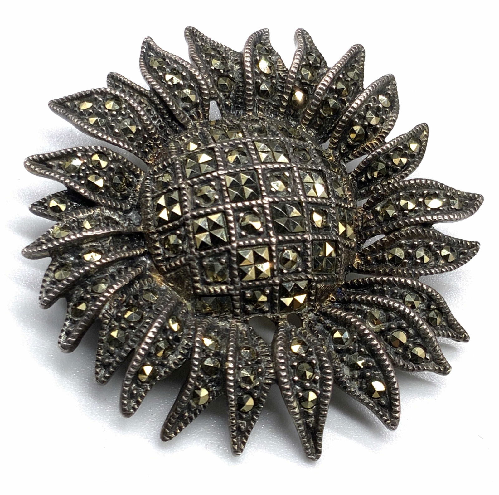 Judith Jack Sterling Silver Marcasite Brooch