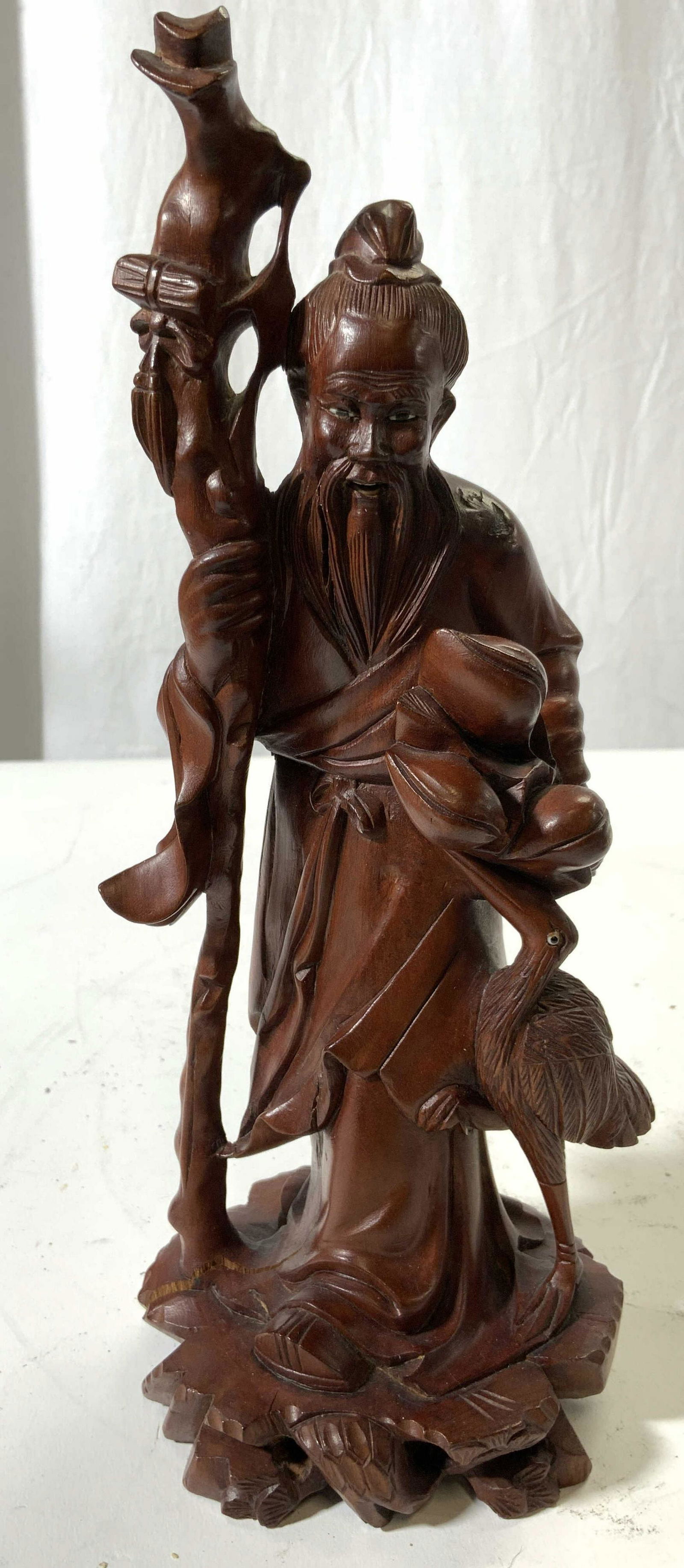 Vintage Carved Asian Wooden Wiseman Figure (#0220) on Jan 04, 2023 ...